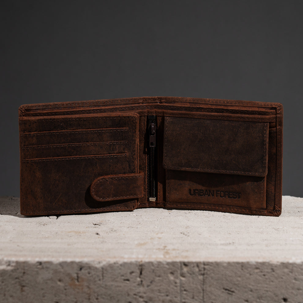 Urban Forest Zeus Vintage Leather Wallet for Men – Slim, Durable & RFI